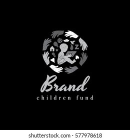 Charity Fund Vector Logo Design Template Stock Vector (Royalty Free ...
