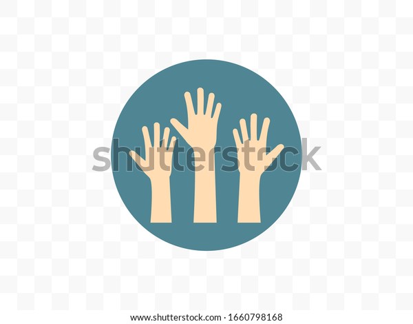 Charity Hand Volunteer Icon Vector Illustration Stock Vector (Royalty ...