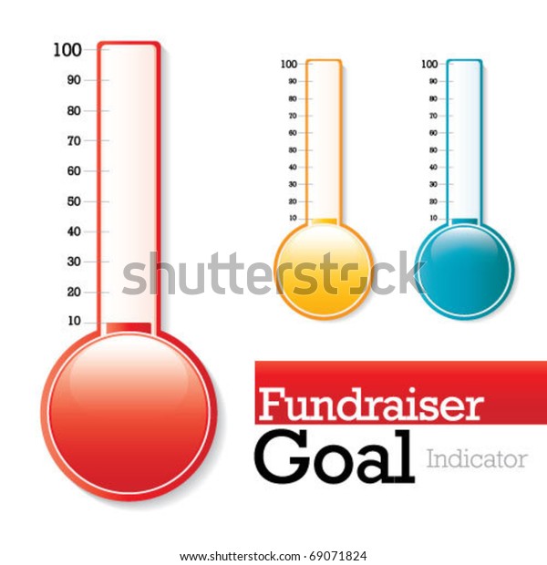 Charity Thermometer Use Show Your Fundraiser Stock Vector (Royalty Free ...