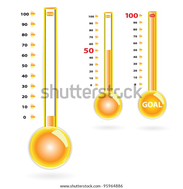 Charity Thermometer Use Show Your Fundraiser Stock Vector (Royalty Free ...