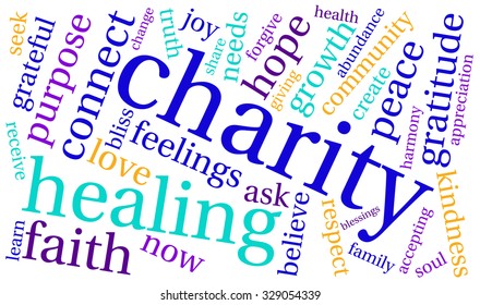 Charity Word Cloud On White Background Stock Vector (Royalty Free ...
