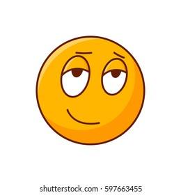Böse Emoji einzeln auf weißem Hintergrund,: Stockillustration 723819517 ...