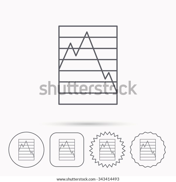 Chart Curve Icon Graph Diagram Sign Stock Vector (Royalty Free ...