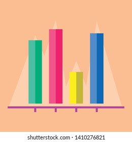 Chart Flat Icon Design Stock Vector (Royalty Free) 1350632765 ...