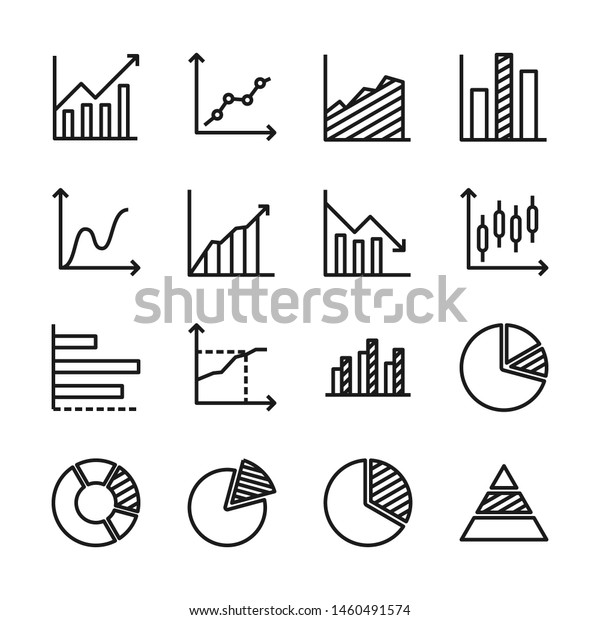 Chart Graph Line Icons Set Vector Stock Vector (Royalty Free ...