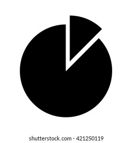 Chart Icon Black On White Background Stock Vector (Royalty Free ...