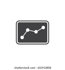 Chart Icon Black On White Background Stock Vector (Royalty Free ...
