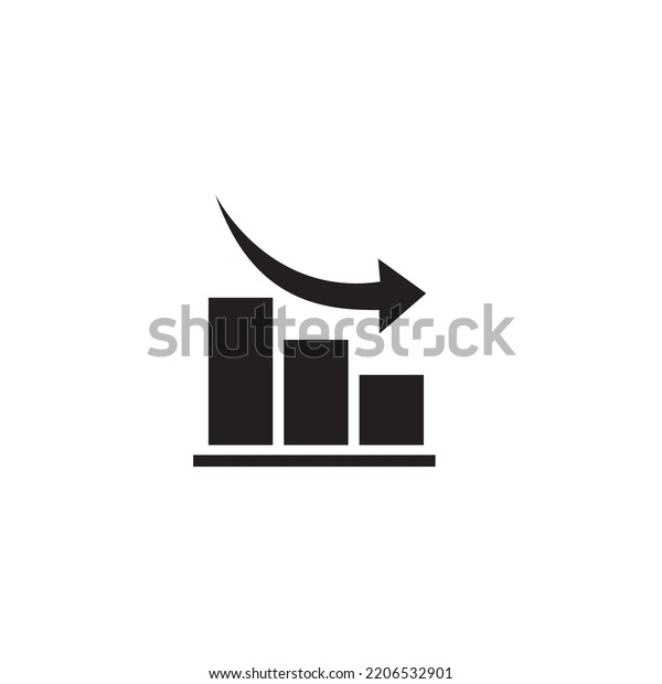 Chart Icon Drop Symbol Drop Chart Stock Vector (Royalty Free ...