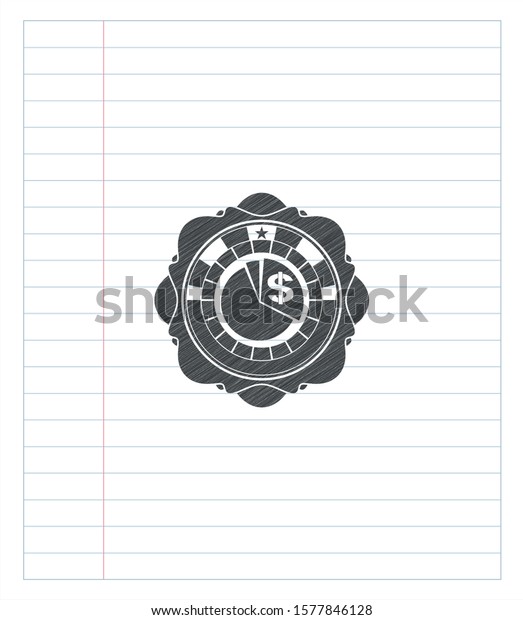 Chart Icon Emblem Pencil Effect Vector Stock Vector (Royalty Free ...