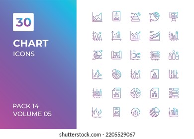 Chart Icons Collection Set Contains Such Stock Vector (Royalty Free ...