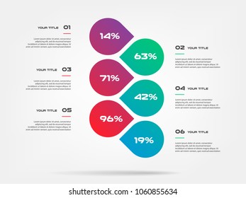 Chart Percentage Infographics Element Graph Diagram: vector de stock ...