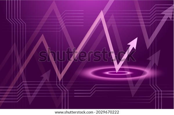 Chart Purple Down Arrows Success Graph Stock Vector (Royalty Free ...