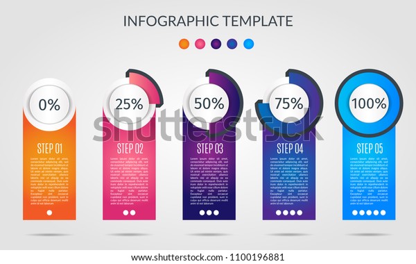 Chart Template Modern Style Infographic Presentation Stock Vector ...