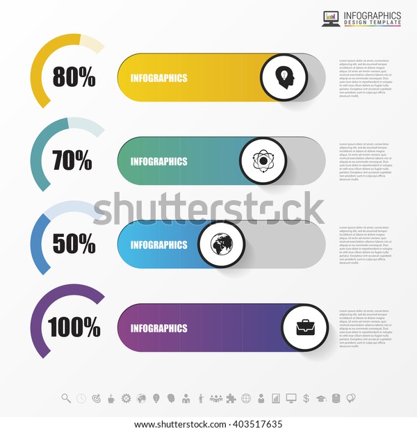 Chart Template Modern Style Infographic Presentation Stock Vector ...