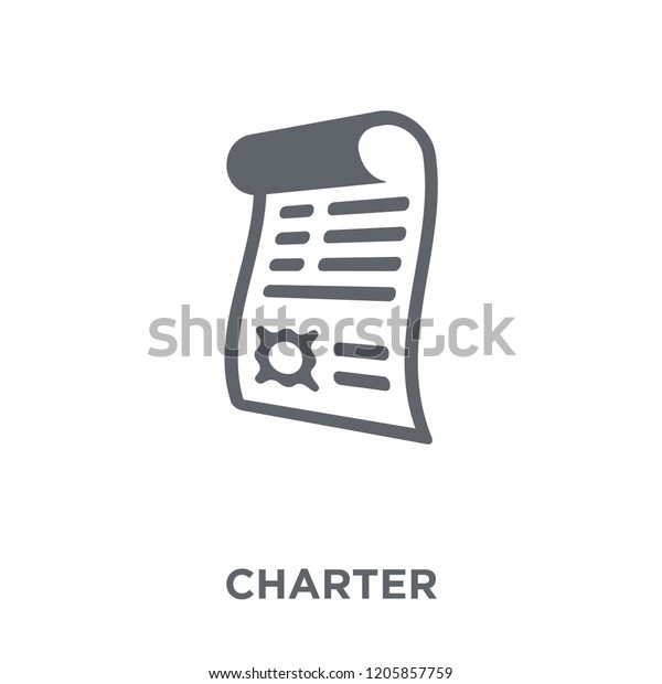 Charter Icon Charter Design Concept Delivery Stock Vector (Royalty Free ...