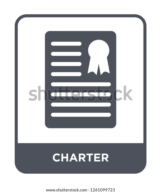 Charter Icon Vector On White Background Stock Vector (Royalty Free ...