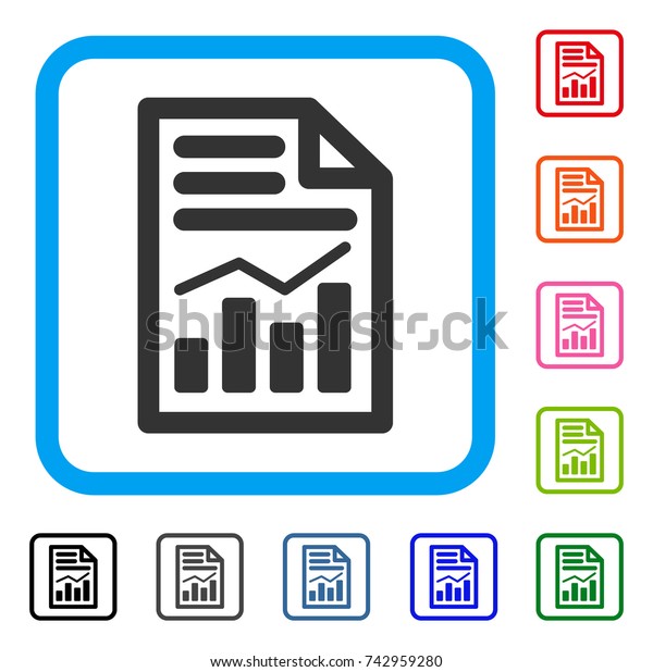Charts Page Icon Flat Gray Iconic Stock Vector (Royalty Free) 742959280 ...