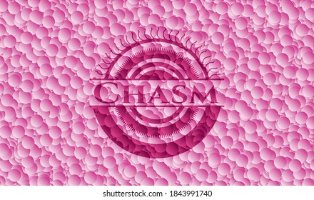 Chasm Pink Emblem Bubbles Background Vector Stock Vector (Royalty Free ...