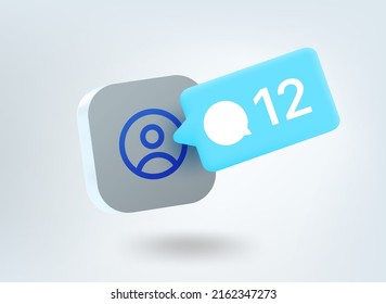 Chat Answers Concept 3d Vector Mobile Stock Vector (Royalty Free ...