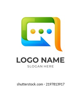 Chat Arrow Logo Template Chat Arrow Stock Vector (Royalty Free ...