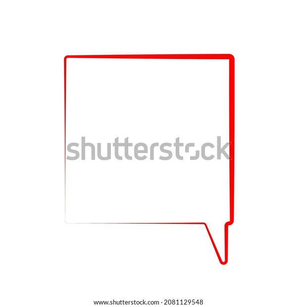 Chat Box Icon Red Element Communication Stock Vector (Royalty Free ...