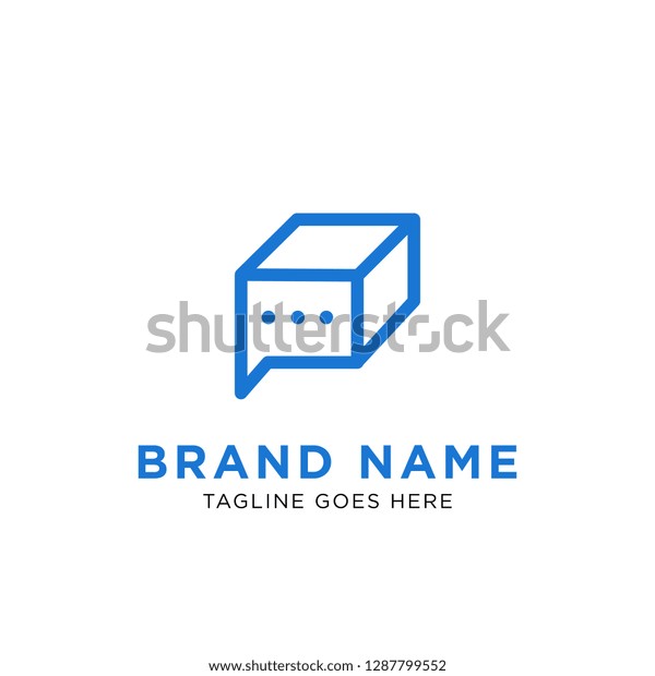 Chat Box Logo Design Inspiration Vector Stock Vector (Royalty Free ...