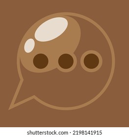Chat Bubble Chocolate Brown Chat Bubble Stock Vector (Royalty Free ...