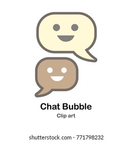 Happy Chat Emoticon Smile Logo Vector: เวกเตอร์สต็อก (ปลอดค่าลิขสิทธิ์ ...