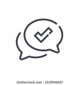 Approved Sign Check Mark Icon Speech Stock Vector (Royalty Free) 1488842963