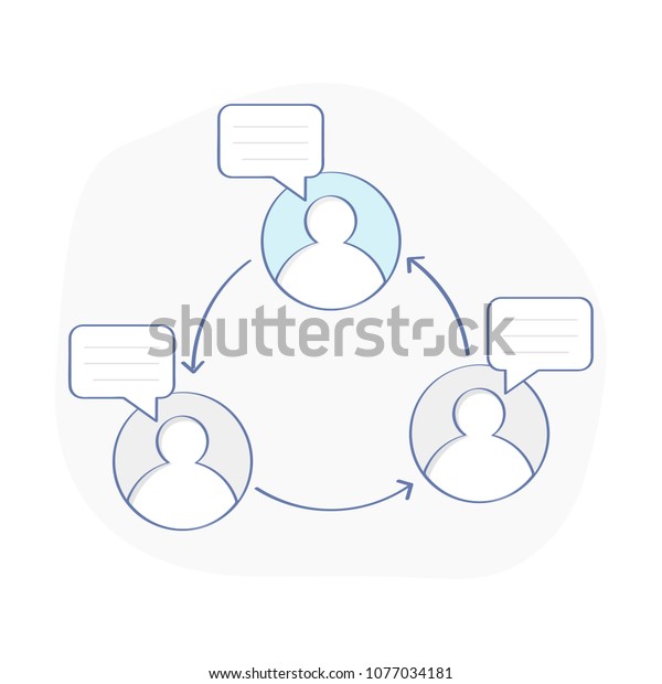 Chat Connection Exchange Views Discussion Dialog Stock Vector (Royalty ...