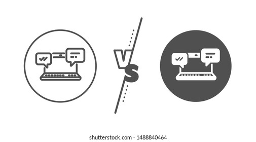 Chat Conversation Sign Versus Concept Internet Stock Vector (Royalty ...