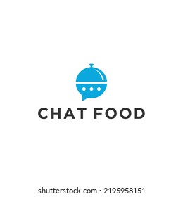 Chat Food Logo Design Vector Template Stock Vector (Royalty Free ...