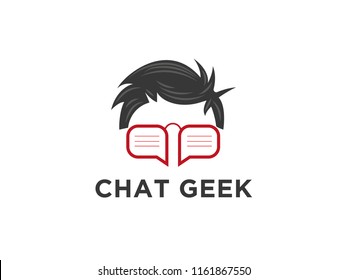 Chat Geek Logo Design Template Your Stock Vector (Royalty Free ...