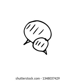 Chat Hand Drawn Doodle Sketch Stock Vector (Royalty Free) 1348037429 ...