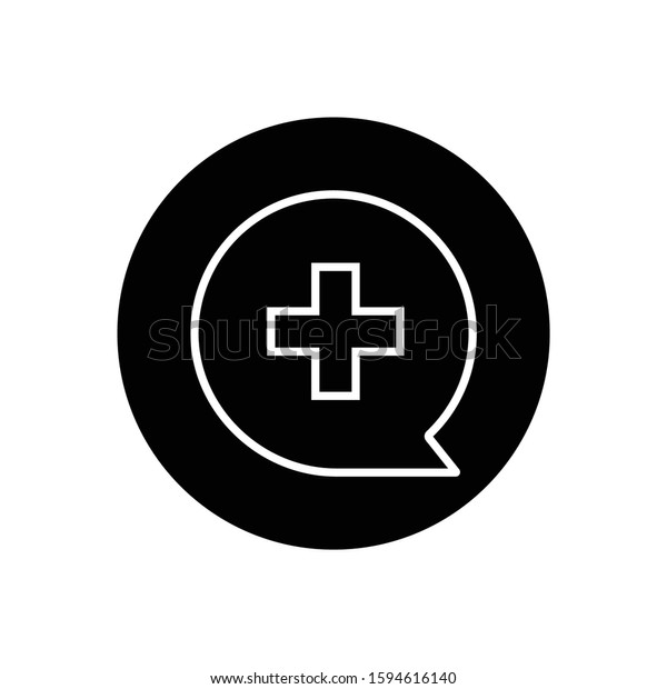 Chat Icon Black White Thin Line Stock Vector (Royalty Free) 1594616140 ...