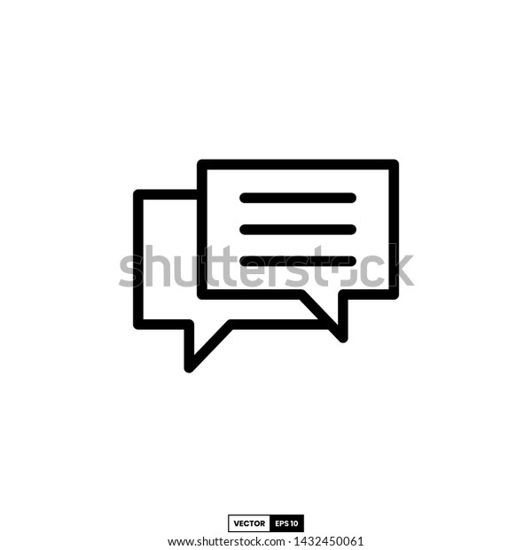 Chat Icon Design Inspiration Vector Template Stock Vector (Royalty Free ...