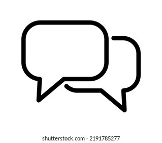 Chat Icon On White Background Stock Vector (Royalty Free) 2191785277 | Shutterstock