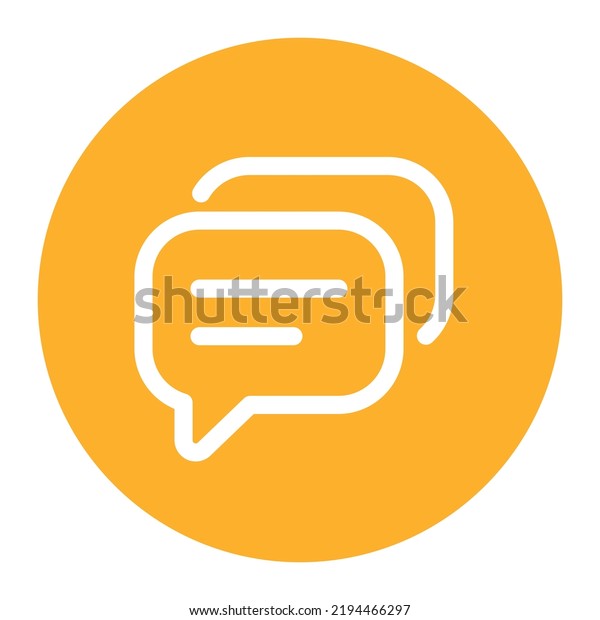 Chat Icon On White Background Stock Vector (Royalty Free) 2194466297 ...