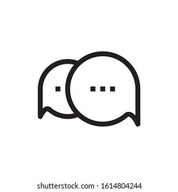 Chat Icon Symbol Vector On White Stock Vector (Royalty Free) 1614804244 ...