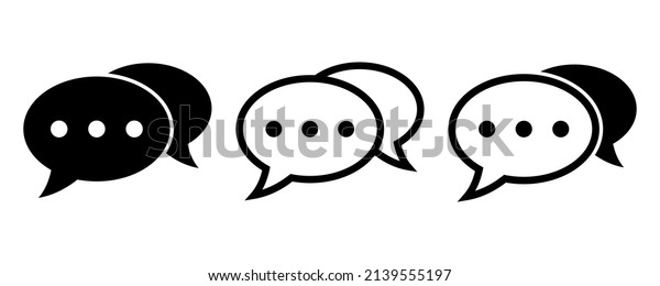 Chat Icons Vector Isolated Element Set Stock Vector (Royalty Free ... Chat Icons Vector Isolated Element Set Stock Vector (Royalty Free ...
