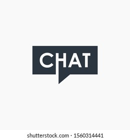 Chat Lettering Bubble Concept Logo Design Stock Vector (Royalty Free ...