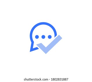 Chat Logo Online Check Mark Vector Stock Vector (Royalty Free ...