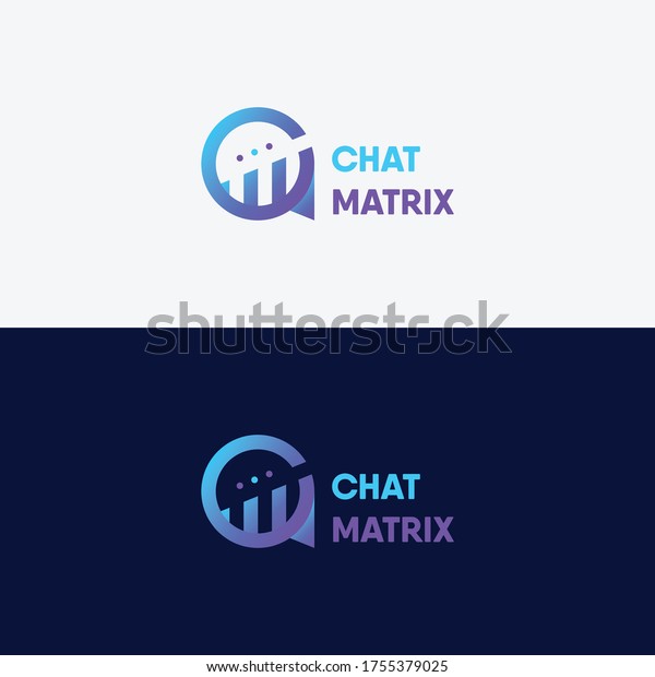 Chat Matrix Logo Chat App Company Stock Vector (Royalty Free ...
