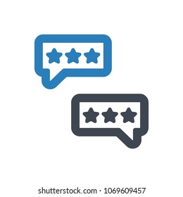 Chat Message Review Icon Stock Vector (Royalty Free) 1069609457 ...
