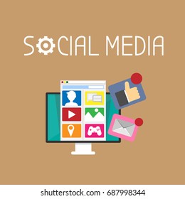 Chat My Friends My Computer Icon Stock Vector (Royalty Free) 687998344 ...