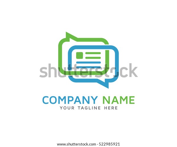 Chat News Logo Design Template Stock Vector (Royalty Free) 522985921 ...