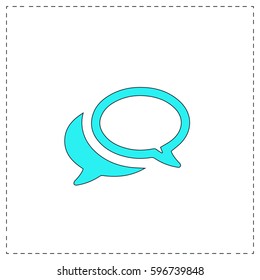 Chat Outline Vector Icon Black Editable Stock Vector (Royalty Free ...