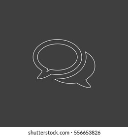 Chat Outline Vector Icon Contour Line Stock Vector (Royalty Free ...