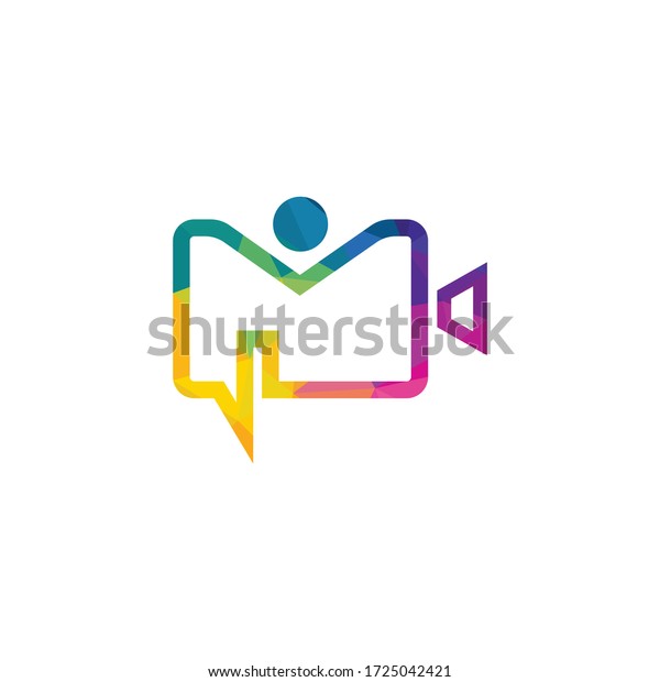 Chat People Logo Design Template Illustration Stock Vector (Royalty ...