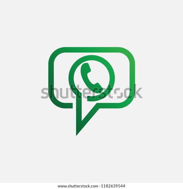 Chat Phone Icon Vector Stock Vector (Royalty Free) 1182639544 ...